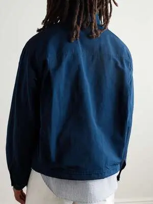 FRIZMWORKS Buddy Cropped Harrington Jacket - Navy