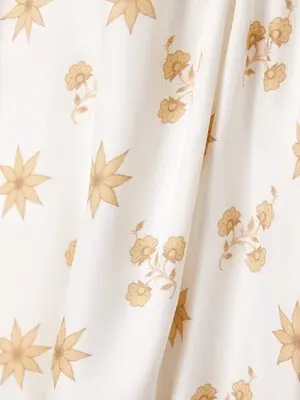 LIBEROWE Tamara Floral-print Crepe Halterneck Peplum Top