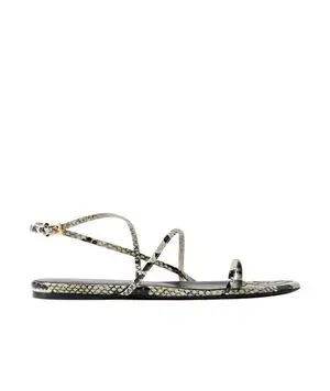 Khaite KHAITE Loop Snake-Effect Leather Sandals Snake Print