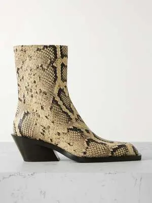 JIL SANDER Snake-print Ankle Boots - Snake Print