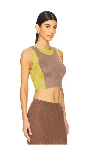 ISA BOULDER Two-tone Twisted Top