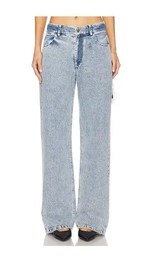 TANNER FLETCHER Sid Lace Loop Straight Leg Jeans