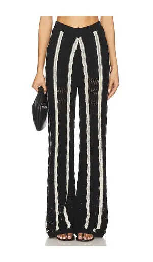 Central Park West Novelty Stitch Midrise Pant