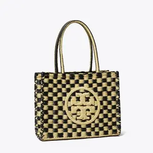 Tory Burch Small Ella Hand-crocheted Checkered Tote