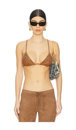 LESLIE AMON X Revolve Coyote Ugly Top - Brown