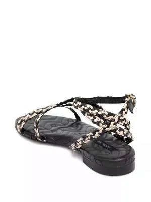 Patrizia Pepe Braided Strap Flat Sandals
