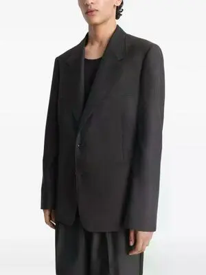 LEMAIRE Mélange-twill Single-breasted Blazer - Grey