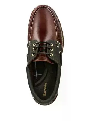 Barbour Deck Leather Boat Shoes - Brown