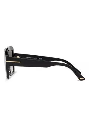 TOM FORD Kaya Oversized Square Sunglasses - Black