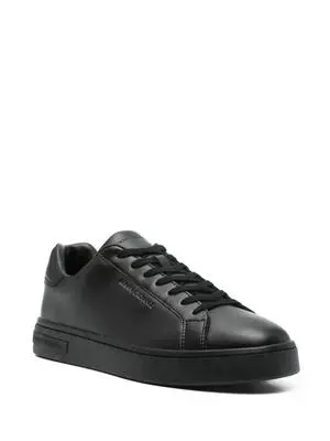 Armani Exchange Leather Sneakers - Black
