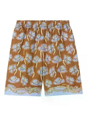 Versace Poppies Printed Shorts