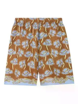 Versace Poppies Printed Shorts