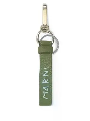 Marni Leather Keyring - Green