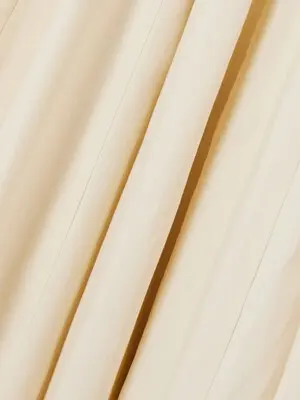 Another Tomorrow Pleated Organic Cotton-blend Gabardine Maxi Dress - Neutrals