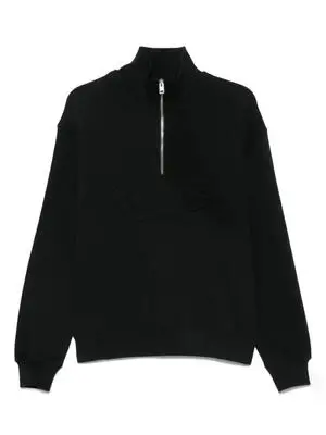 Maison Kitsuné Logo-embossed Half-zip Sweatshirt