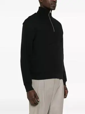 Maison Kitsuné Logo-embossed Half-zip Sweatshirt