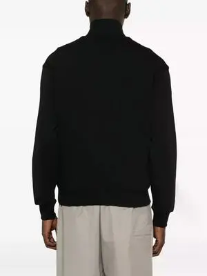 Maison Kitsuné Logo-embossed Half-zip Sweatshirt