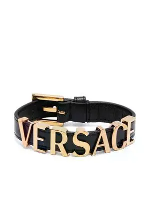 Versace Logo-plaque Bracelet - Black