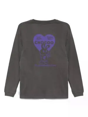 CHOCOOLATE Rabbit Graphic Long-sleeved T-shirt - Grey