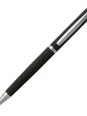 BOSS Sophisticated Textured Ballpoint Pen - Black