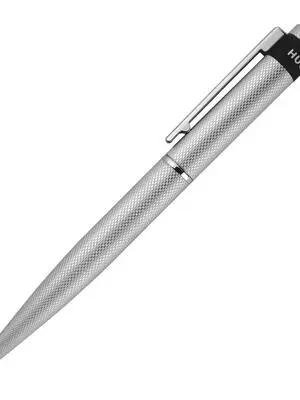 BOSS Loop Textured Metal Ballpoint Pen - Silver