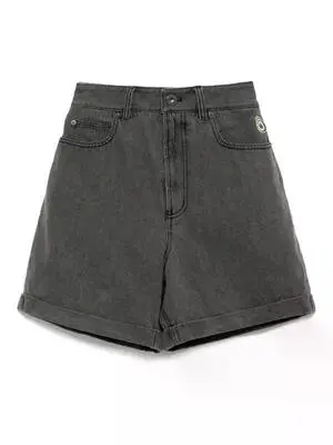 Chocoolate Button Detailed Shorts For Women