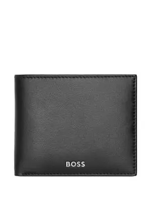 BOSS Logo-print Leather Wallet - Black