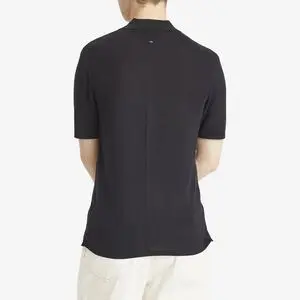 Rag & Bone Harvey Knit Polo Shirt - Black