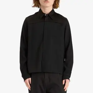 Ami Mixed Material Long Sleeved Shirt