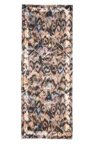 ALLSAINTS Abstract Print Fringe Scarf
