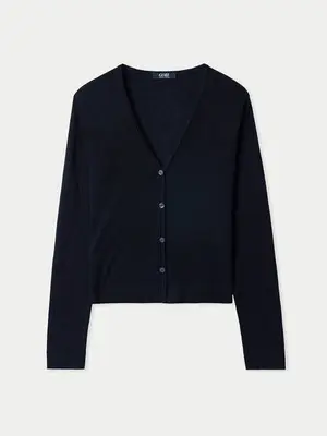 Gobi Cashmere Lightweight Cardigan - Black