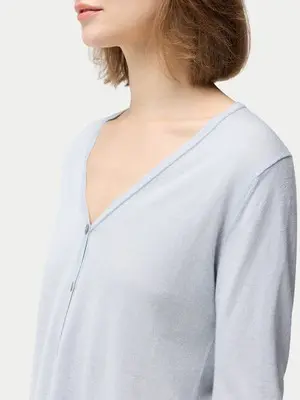 Gobi Cashmere Lightweight Cardigan - Ice Flow