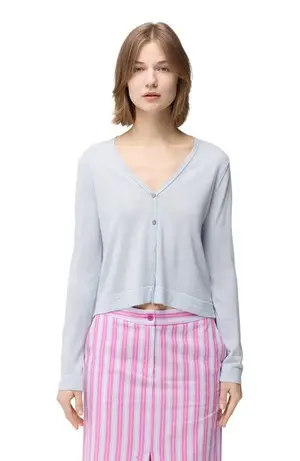 Gobi Cashmere Lightweight Cardigan - Ice Flow