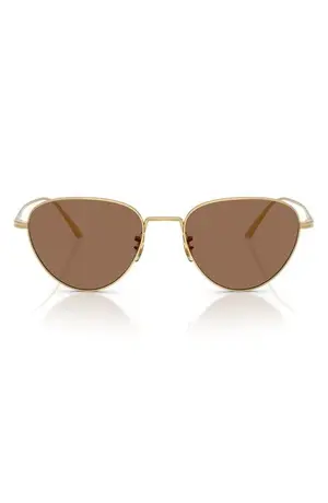 Oliver Spencer 52mm Cat-eye Sunglasses - Gold / Brown