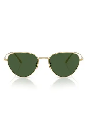 Oliver Spencer 52mm Cat-eye Sunglasses - Gold / Vibrant Green
