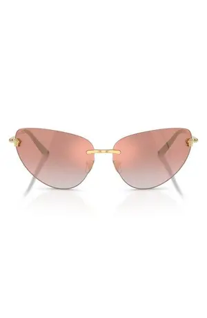Versace 64mm Gradient Cat Eye Sunglasses