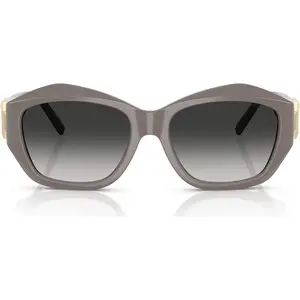 Tiffany & Co. 54mm Pillow Sunglasses - Chocolate Truffle /grey
