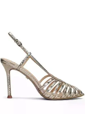 Lola Cruz Metallic Slingback Sandals