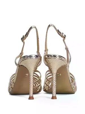 Lola Cruz Metallic Slingback Sandals