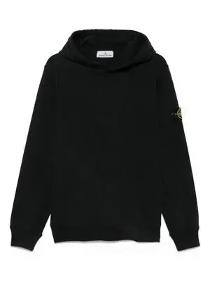 Stone Island Compass Badge Hoodie - Black