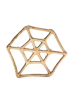 ERNEST W. BAKER Spider Web Brooch - Gold