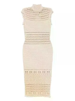 Retrofete Crochet-knit Midi Dress