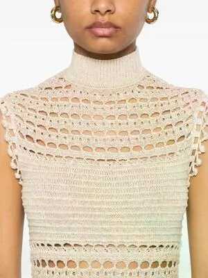 Retrofete Crochet-knit Midi Dress