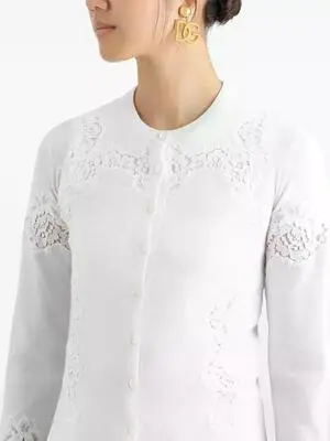 Dolce & Gabbana Lace-detailed Cardigan - White