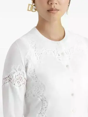 Dolce & Gabbana Lace-detailed Cardigan - White