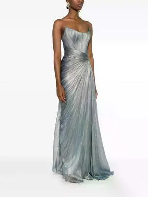 IRIS SERBAN Charlotte Maxi Dress - Blue