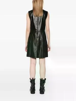 Karl Lagerfeld Leather Shift Mini Dress