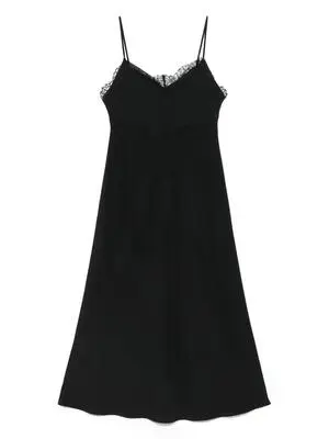 Vivetta Lace-trim Midi Dress - Black