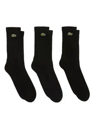Lacoste Logo-embroidered Socks - Black