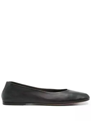 THE ROW Leather Ballet Flats - Black